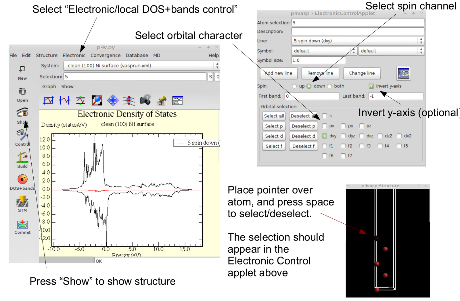 Ni 100 surface DOS - VASP Wiki
